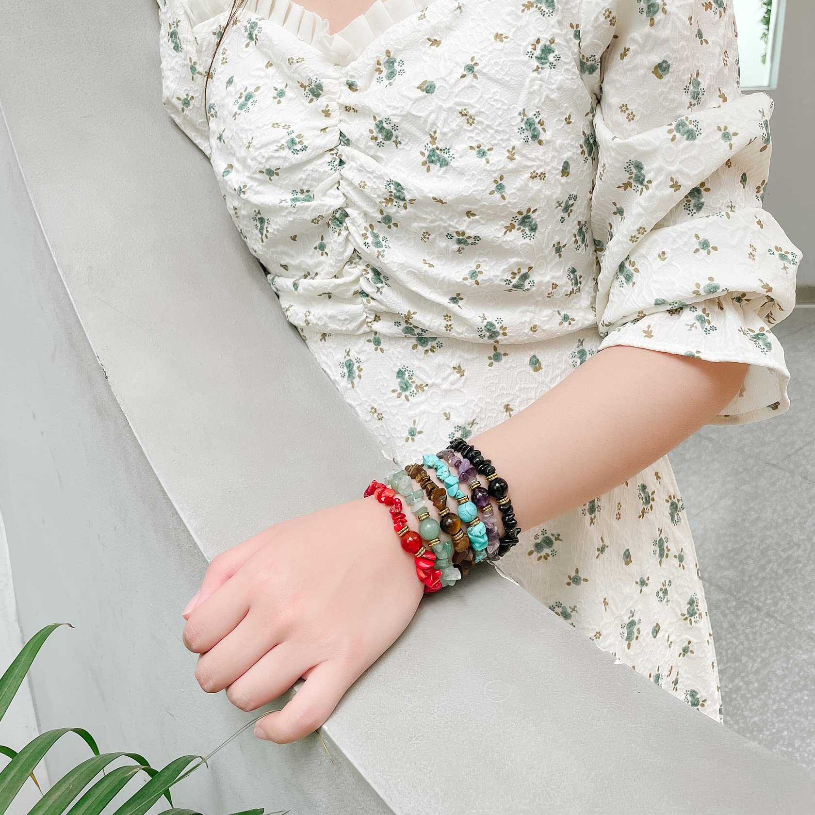 Manfnee To My Love/To My Mom Bracelet Irregular Beads Stone Bracelets for Women Gifts for Lady