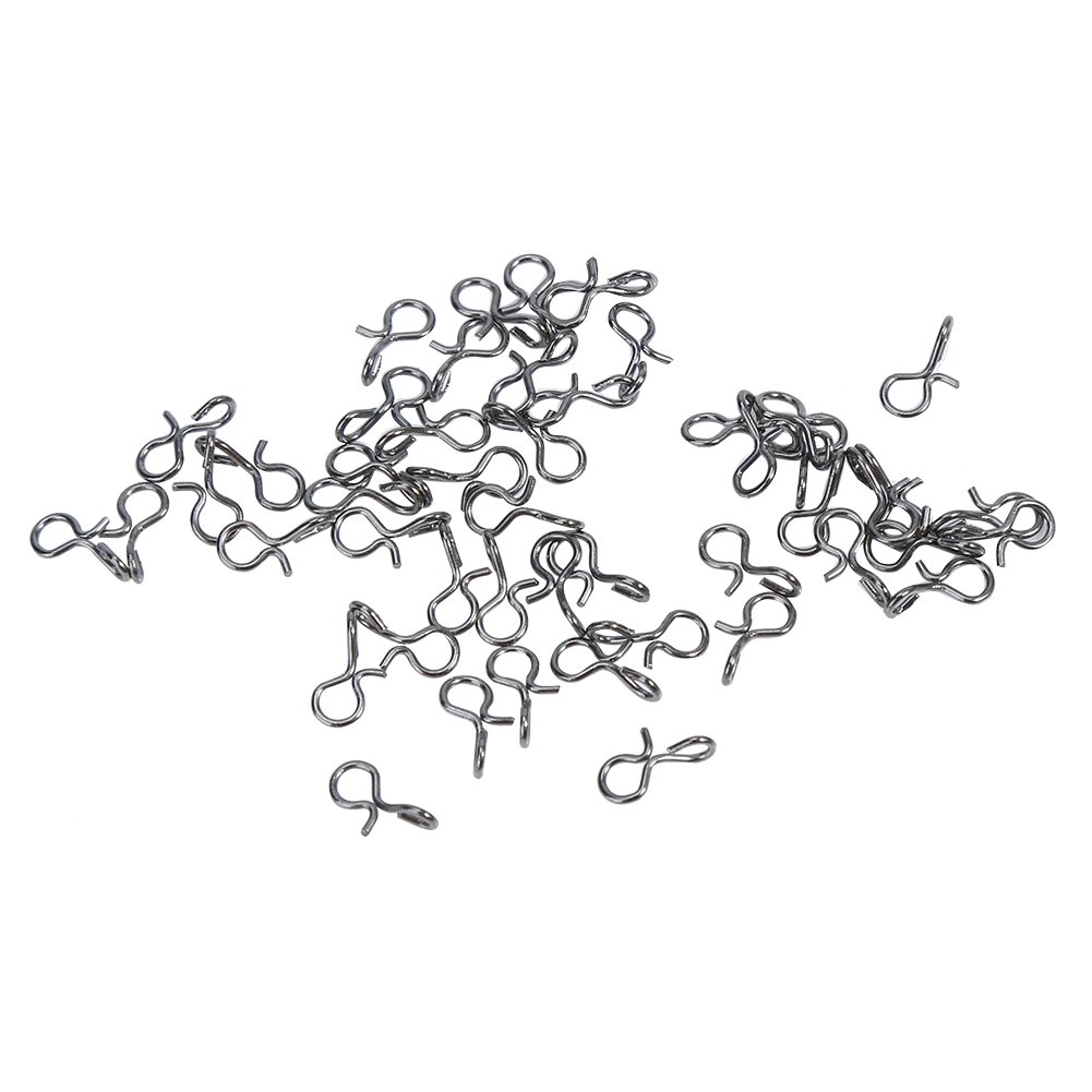 Lure Snap, Fishing Tool Stainless Steel 50Pcs Black Durable Fishing Snap, for Keychain Clip(S)