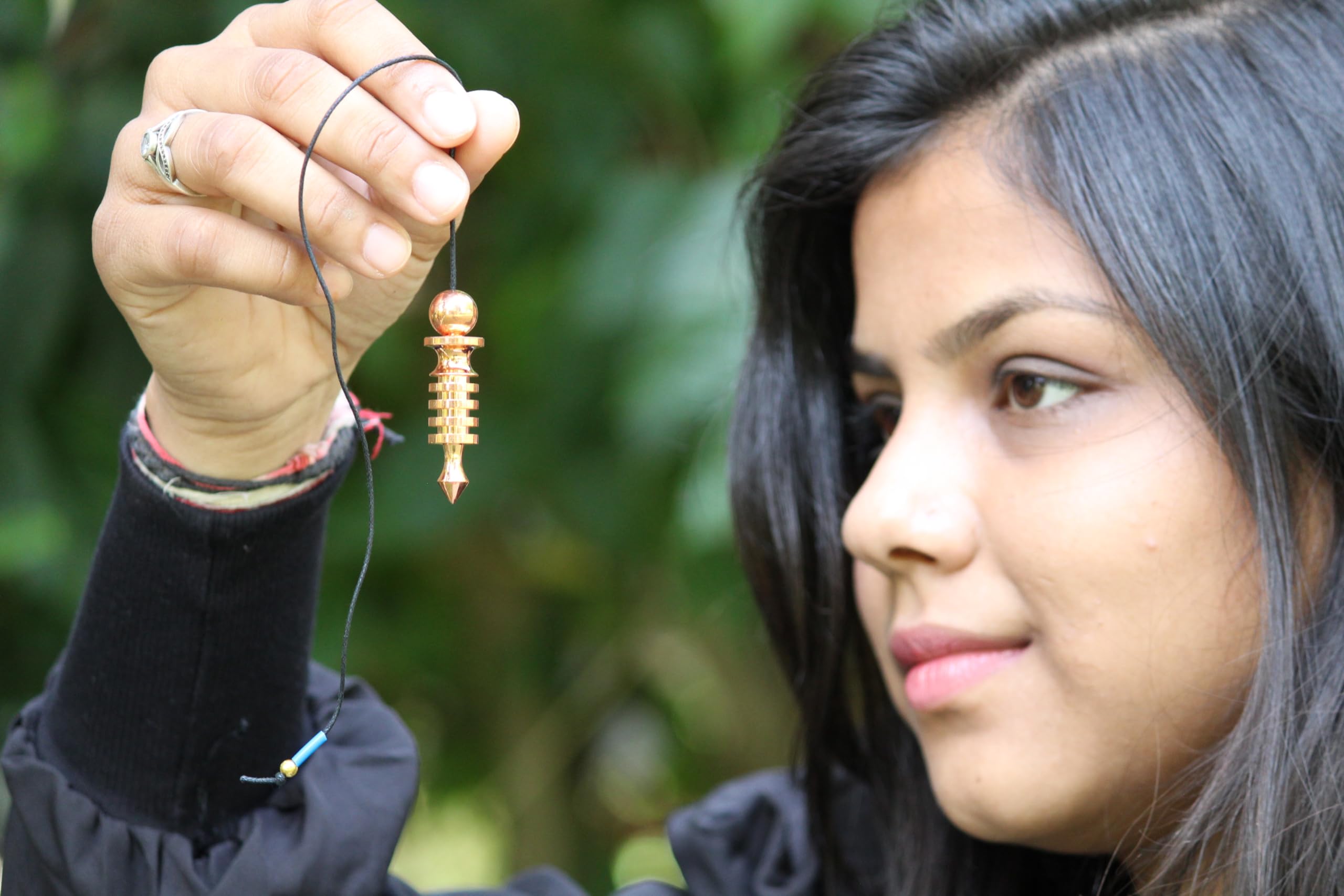Jet 4 Isis Copper With chord Metal Pendulum Divine Healing Dowsing Spiritual Answer Meditation Cleansing