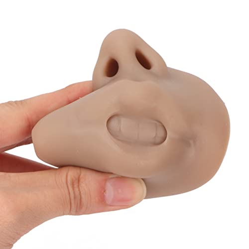 Silicone Nose Model,3 Colors Simulation Fake Nose Model,Soft Flexible Human Nose Mouth Model, for Pierce Practice,Acupuncture Teaching Display Tool,Acupuncture Human Model, Silicone Nose Model ru