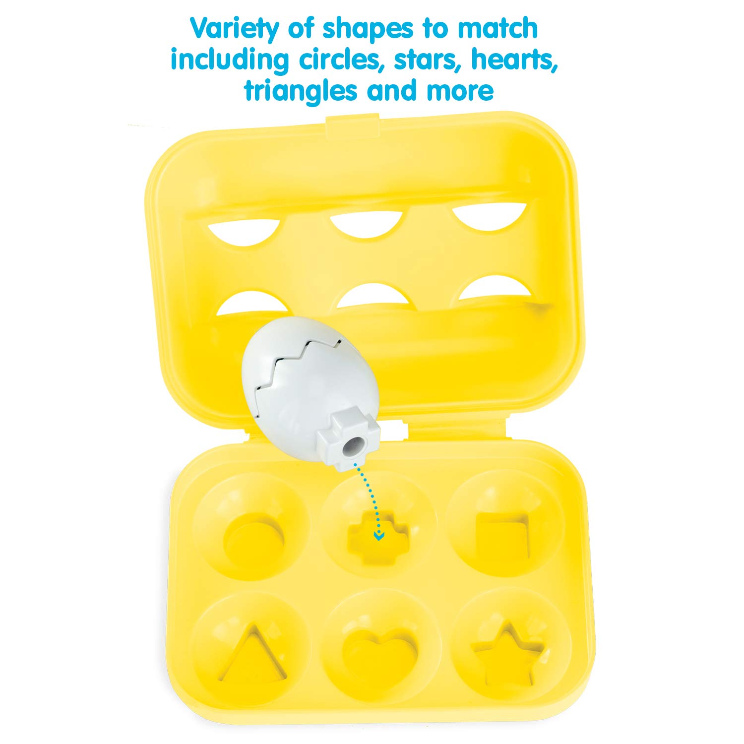 Kidoozie Peek N Peep Eggs - Mentally Stimulating Sorting & Stacking Toy for Ages 1 and Up - A Fun Way to Build Hand-Eye Coordinaton!