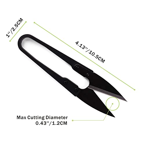 JINJIAN Bonsai Pruning Scissors 12PCS - Small Pruner Shears Bud Leaves Trimmer Garden Shears for Plants, Gardening Clippers for Flower Bonsai Trimming Pruners Trimmers Secateurs(BLACK)