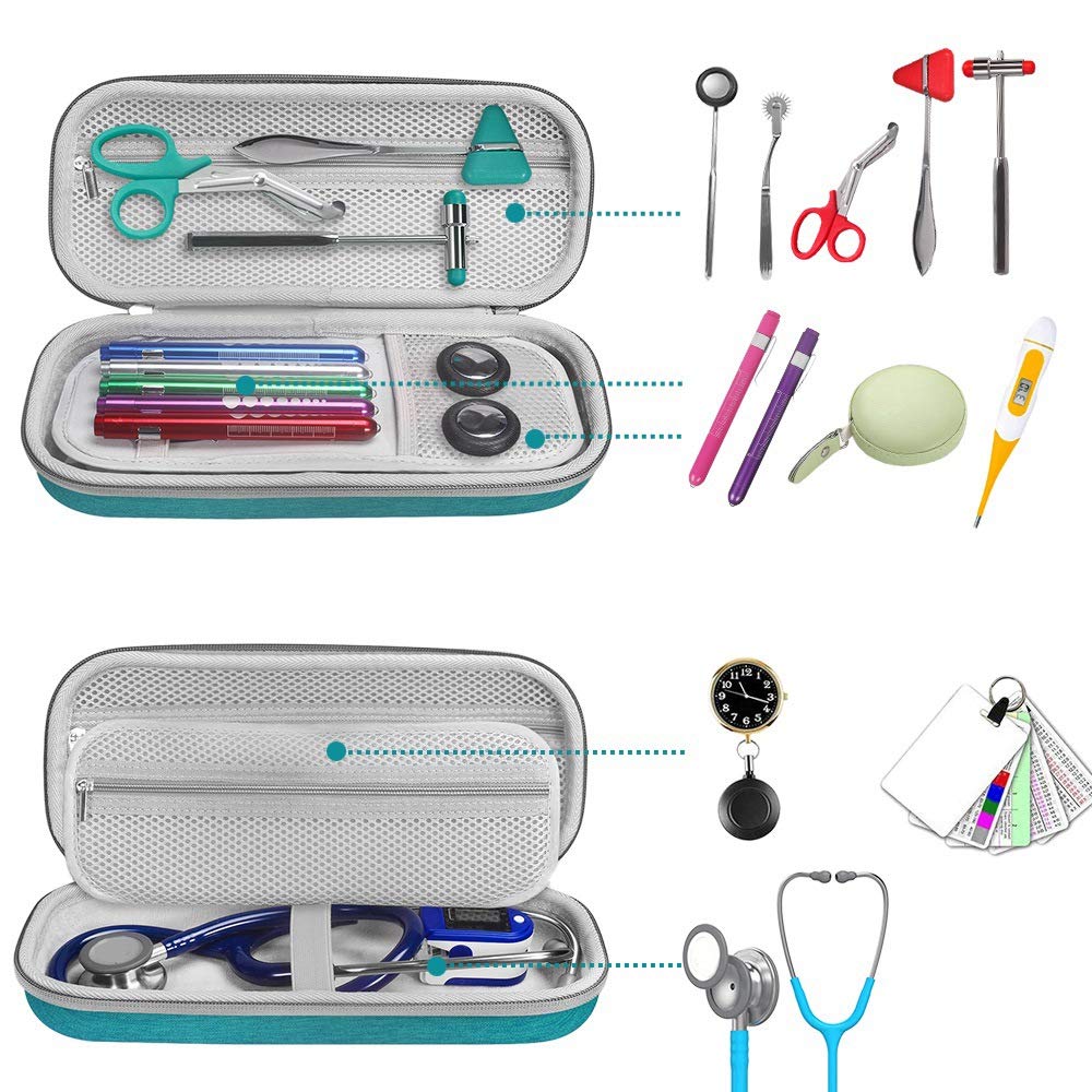 Trjgtas Storage Bag Carrying Case for Classic Iii Stethoscope Pouch Sleeve Box Protection Case(Green)