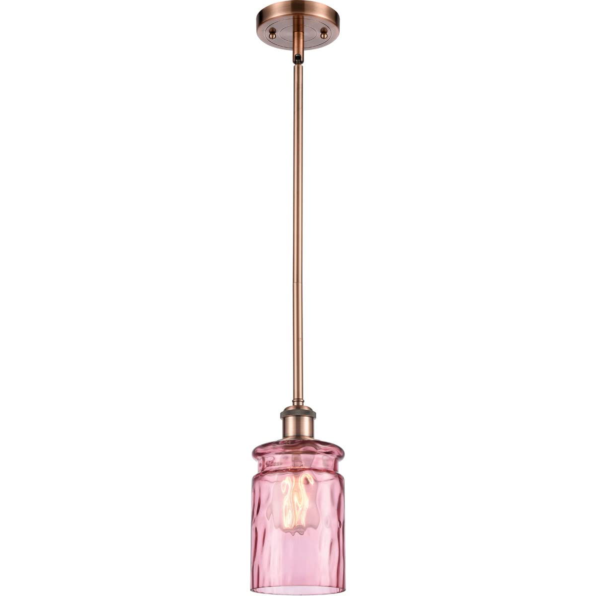 Innovations 516-1S-AC-G352-LIL-LED Candor 1 Light Pendant Part of The Ballston Collection, Antique Copper