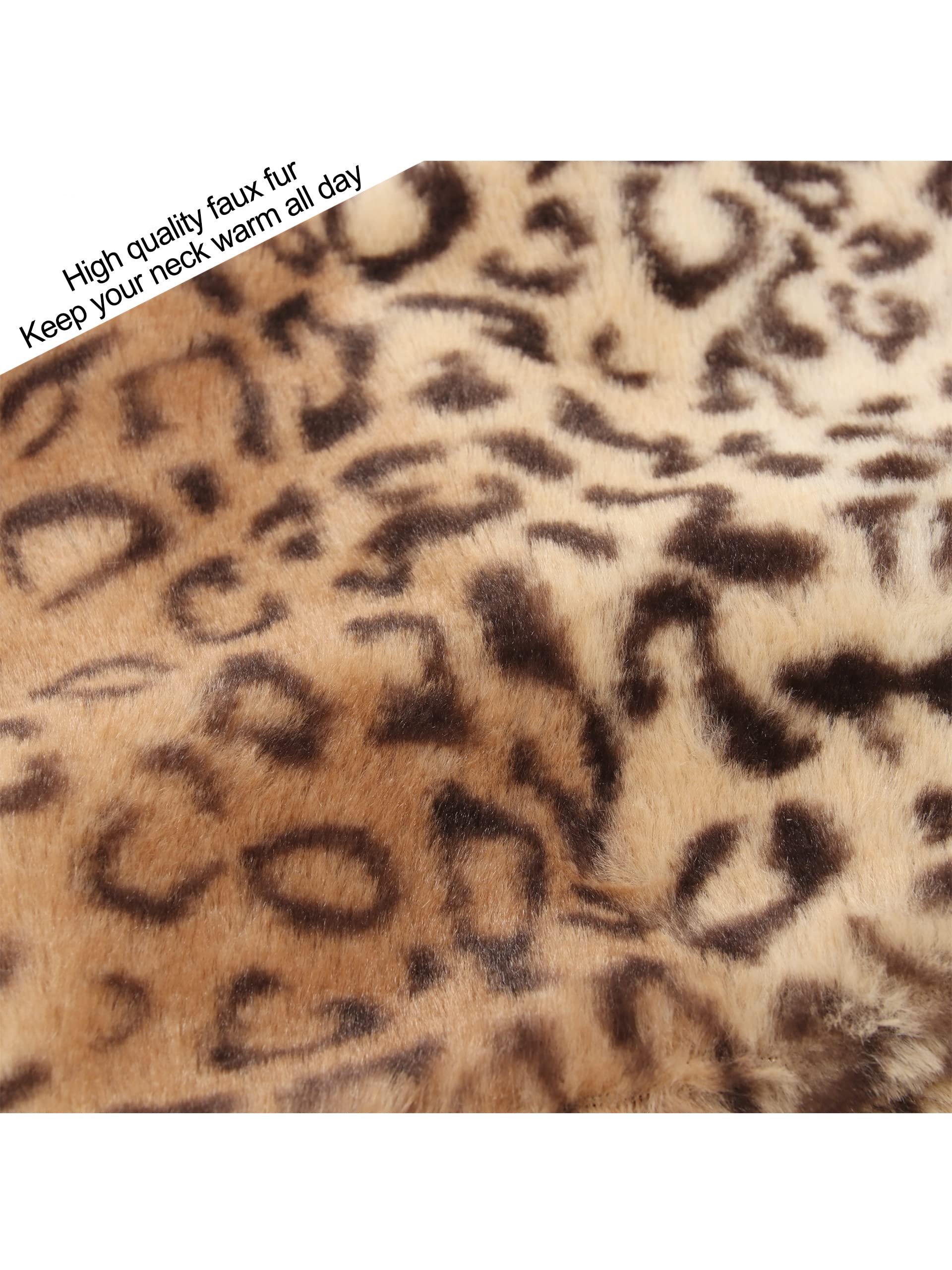 LA CARRIE Womens Leopard Print Infinity Scarf Loop Circle Neck Warmer (Brown Leopard)