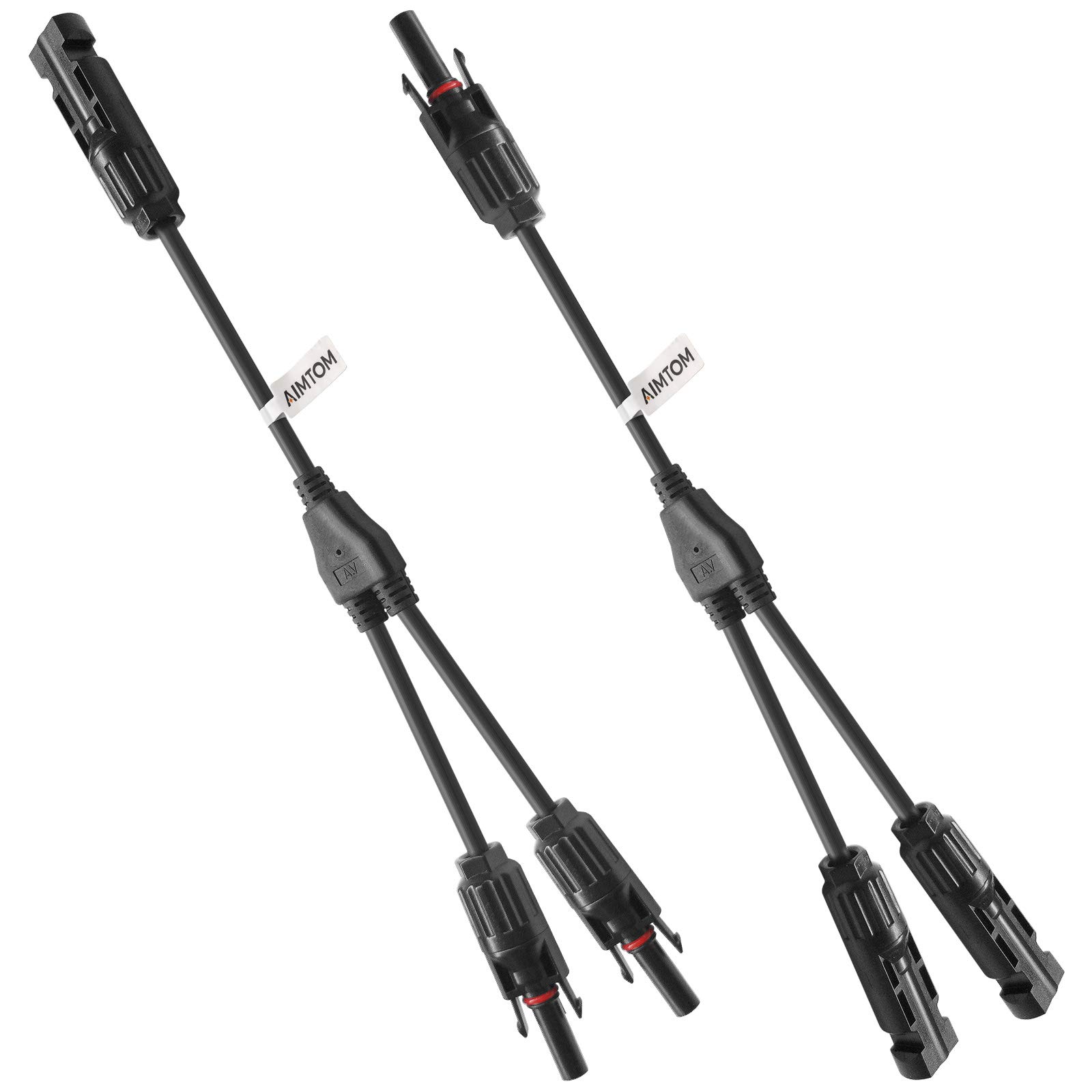 Kit for Connecting 2 Solar Panels in Parallel, Heavy Duty 25A Solar Panel Parallel Connectors, Solar Y Branch Plug Wire Cables (M/FF and F/MM)