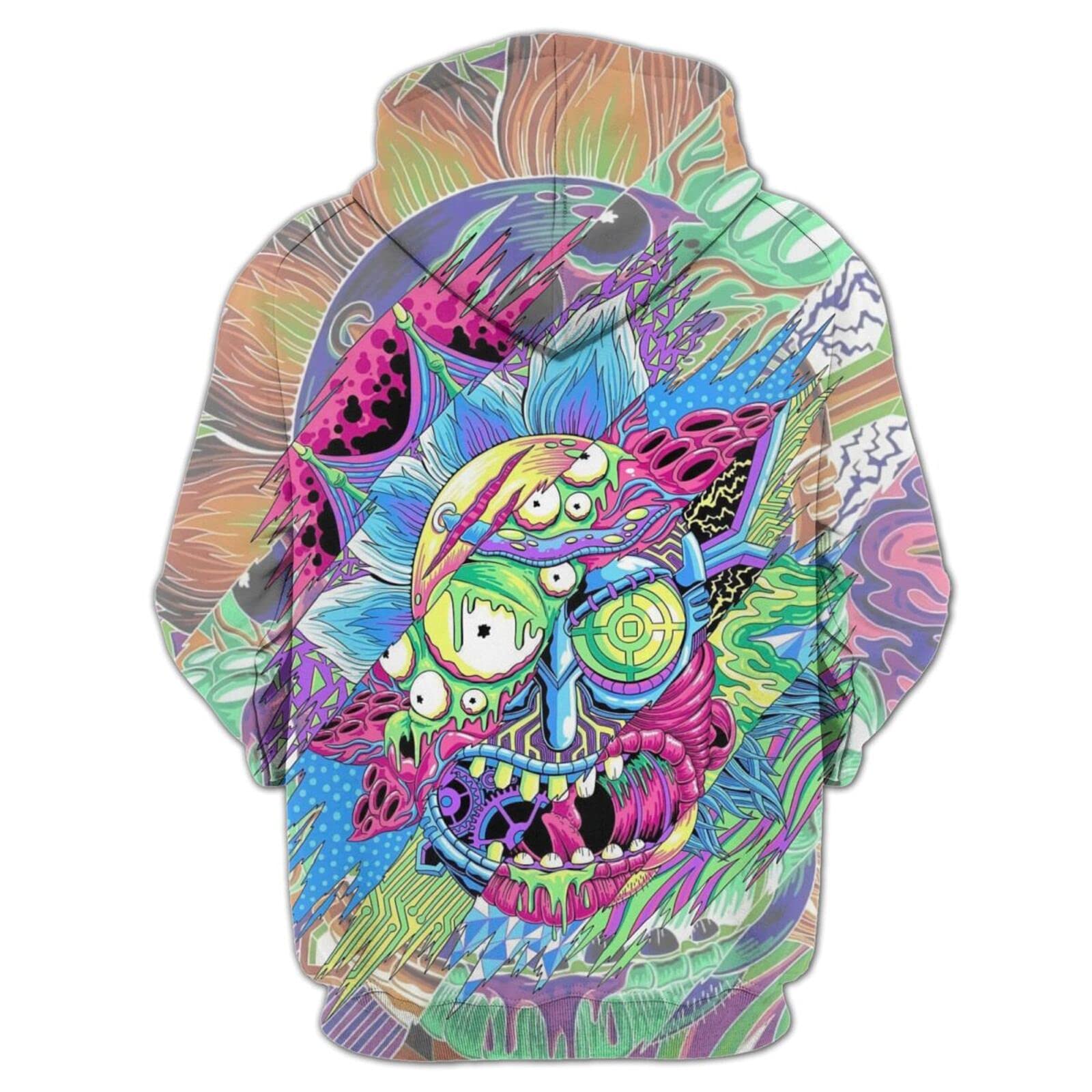 IRPONO Funny Cartoon Cosplay 3d Spoof Print Pullover Hoodie Classic Hoody Man/Women Style-02-X-Large