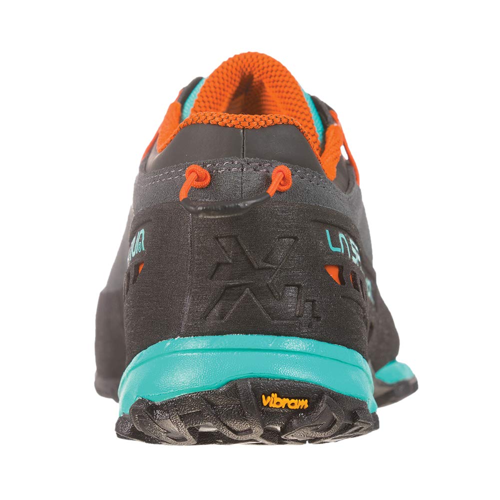 La Sportiva Womens TX4 Approach/Hiking Shoes, Carbon/Aqua, 7.5-8