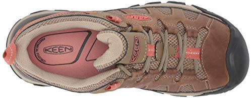 KEEN Women's Targhee Vent Low Height Breathable Hiking Shoes, Sandy/Cornstalk, 5