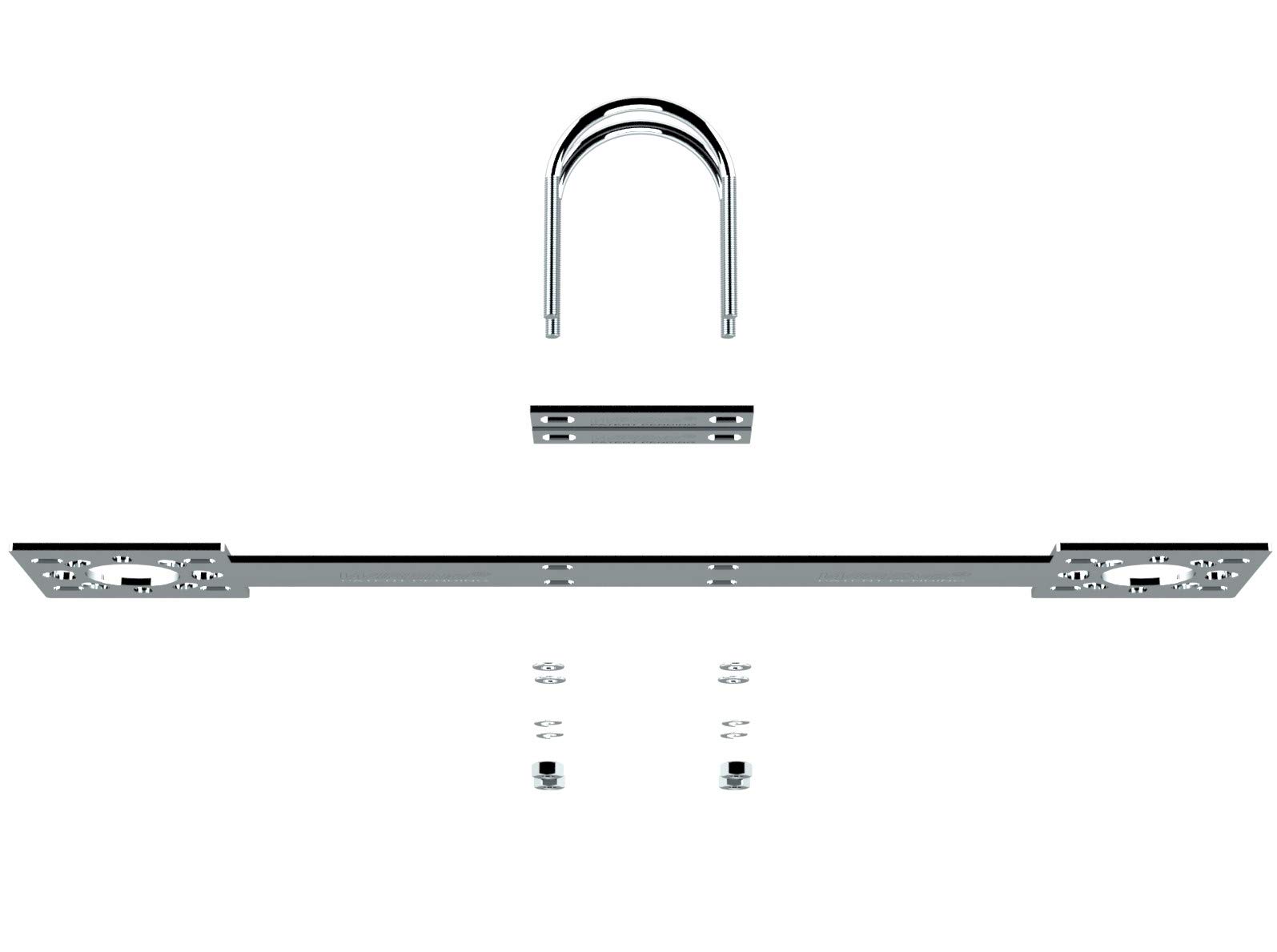 MIMOMount™ MIMO Antenna Mount for ±45°+Vertical+Horizontal Polarizations with Up and Down Tilting Stainless Steel Marine Grade Reinforced