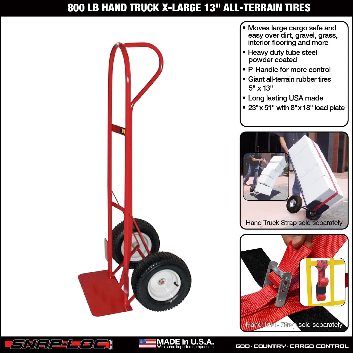 SNAP-LOC 800 lb 30-55 Gallon Drum Dolly with Safe-Tilt Cradle