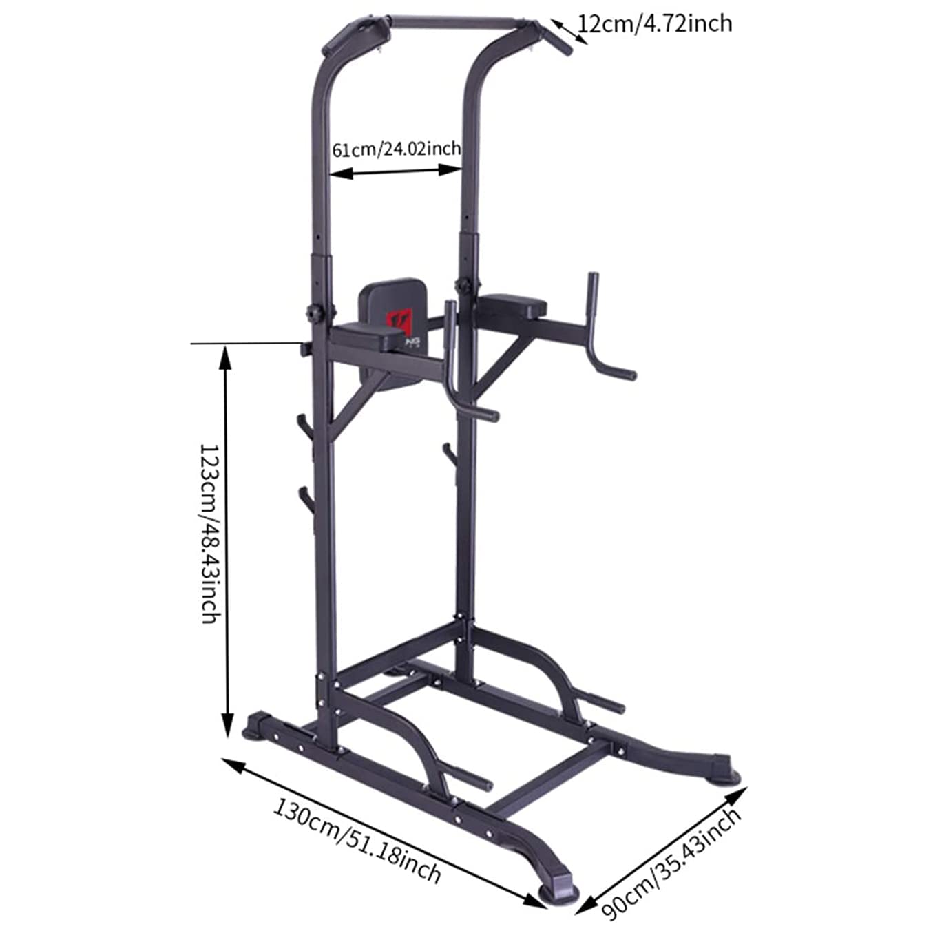 K KiNGKANG Power Tower with Cushion Adjustable Height Multi-Function Home Strength Training Fitness Workout Station, T056
