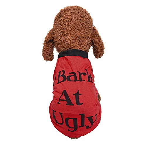 YEZIJIN Cute Christmas Dog Costume, y Winter Christmas Cosplay Clothes Sweaters Outfits Pullover Doggie Sweatshirt Autumn Pet Sweaters (Red, M)