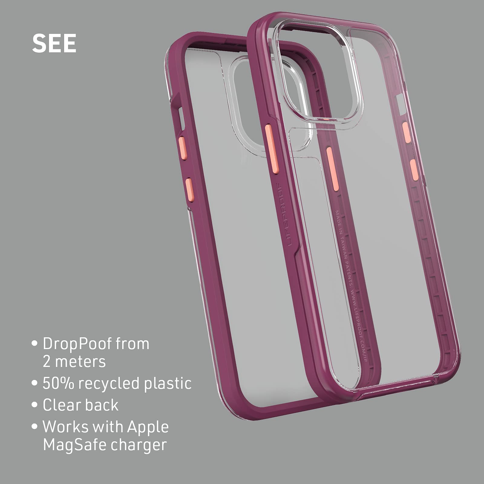 LifeProof SEE SERIES Case for iPhone 13 Pro (ONLY) - MOTIVATED PURPLE