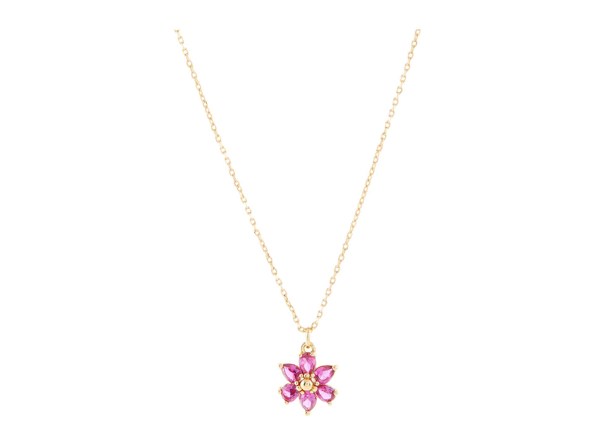 Kate Spade New York First Bloom Mini Pendant Necklace Pink One Size