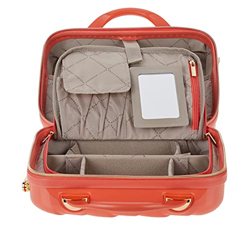 Marcy McKenna 2-in-1 Essential St. Tropez Design Beauty Case - Modern Tropical, Chambray Blue, 12 L x 6.5 W x 9.25 inch H (743-060)