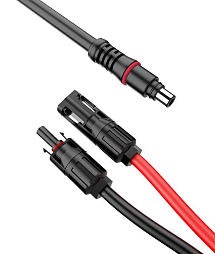 SolarEnz Solar Connector to DC8mm Adapter Cable Perfectly Solar Connector Solar Generator Portable Power Station and Solar Panel 12AWG+14AWG Heavy Duty Wire