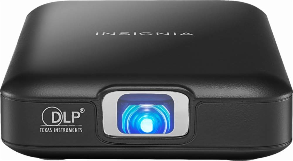 Insignia - Slim-line Pico WVGA DLP Projector - Black