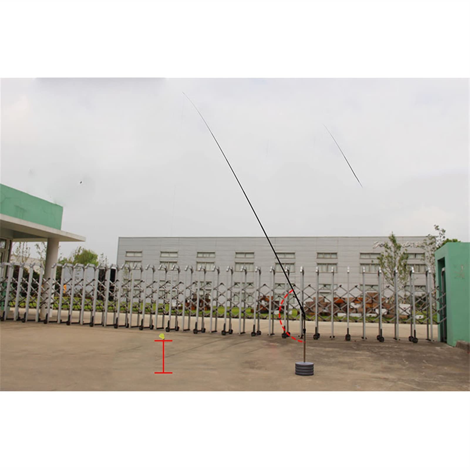 LUYIYI Single Badminton Training Device with Line Rebound Self- Training Swing Auxiliary Equipment Standard Base
