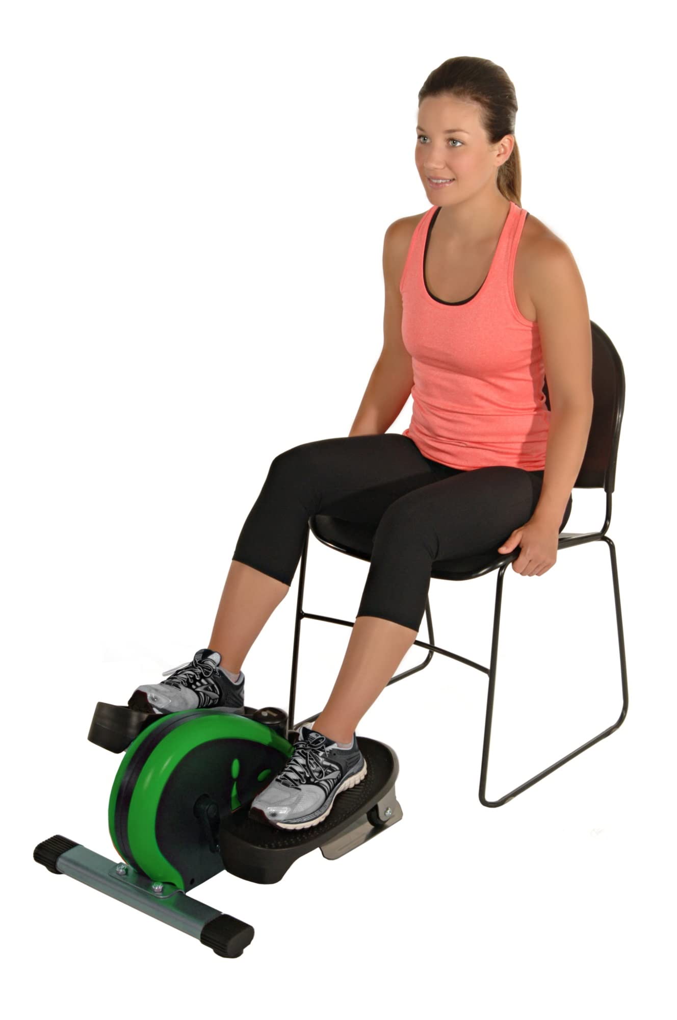 NKII Inmotion E-1000 Mini Elliptical Trainer, Adjustable Tension Resistance, 250 lb. Weight Limit, Green