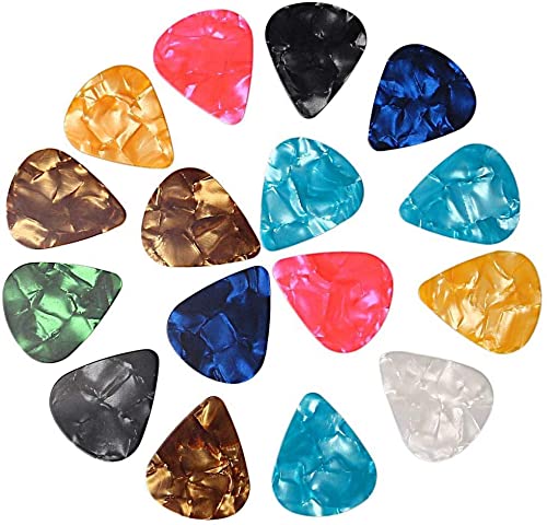 LYNNELEE Guitar Picks Multi Color Includes Thin, Medium, Heavy Felt with Storage Box Case for Ukulele, Guitar, Bass (12picks)
