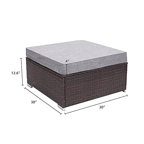 WYKDD PE Wicker Rattan Corner Sofa Set Patio Furniture Set in Stock for The Outdoors and Patio