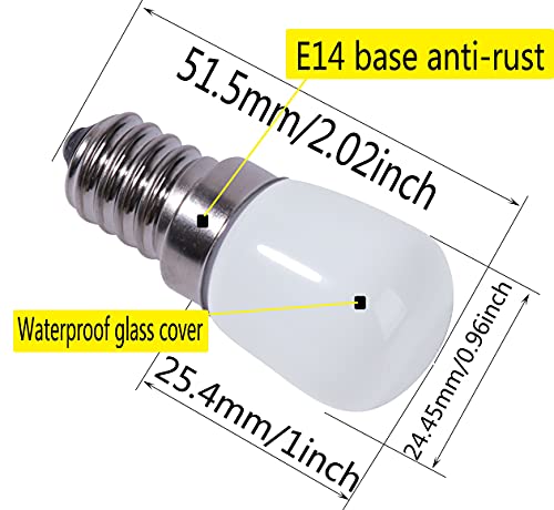 Light maker E14 LED Bulb 1.5W Refrigerator Light Bulb 120V (Daylight White)