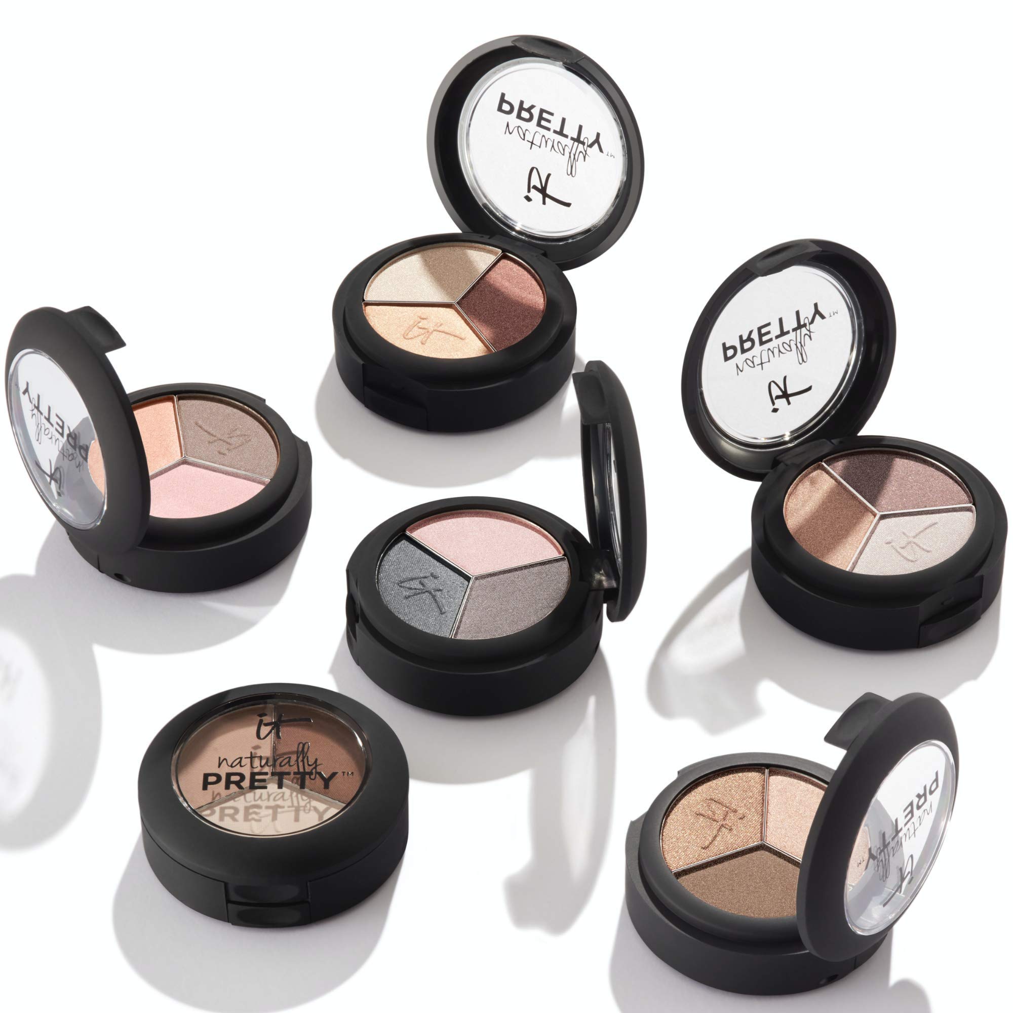 IT Cosmetics Naturally Pretty Trio, Matte Luxe - Anti-Aging Eyeshadow - Three Velvety Neutral Shades - With Hydrolyzed Collagen, Silk, Acai, Green Tea & Vitamins A, C & E - 0.03 oz