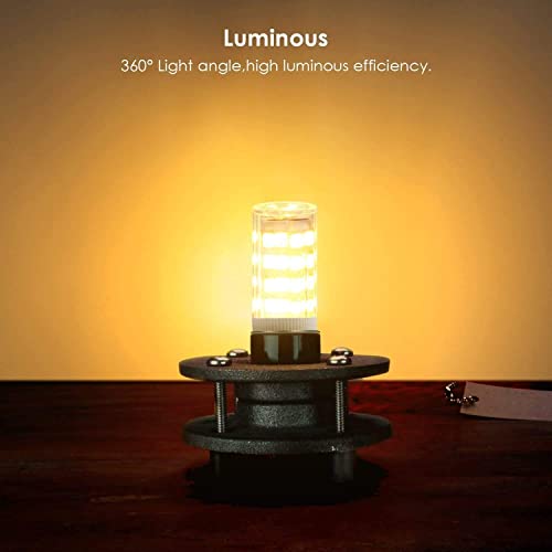 Light maker Microwave Oven Bulb 3W E17 LED Bulb Electric Bulb T7 T8 Middle Base, 30W Halogen Bulb Equivalent, AC 110V-130V (Warm White)