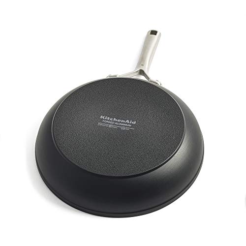 KitchenAid Forged Hardened Hard Anodized PFAS-Free Ceramic Non-Stick, 24 cm Frying Pan, Induction, Oven Safe,Black