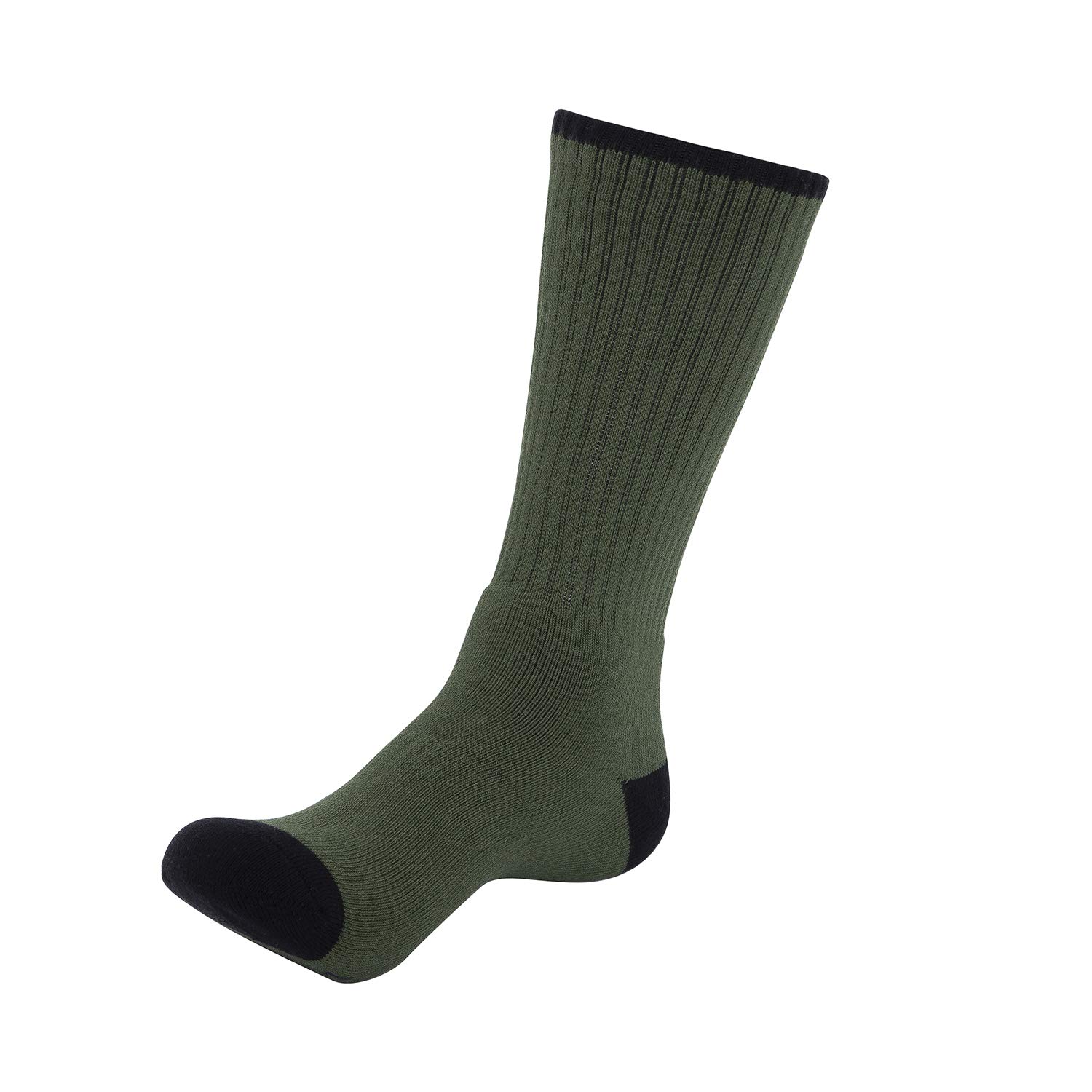 KONY Men's 5 Pairs Thick Cushion Hiking Walking Socks, Wicking Outdoor Sports Crew Socks (Mix-2, Medium(US Shoe Size 8-11))