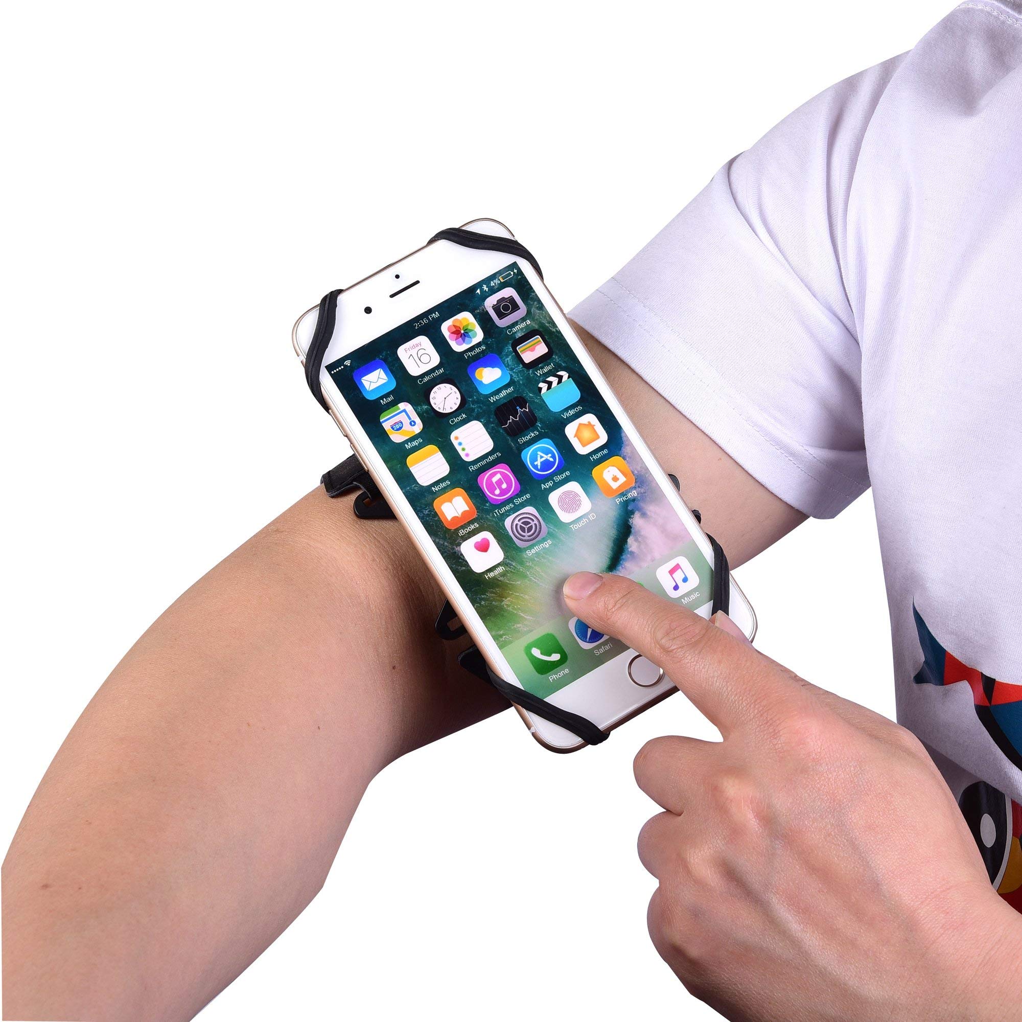 igooke Universal Running Armband for iPhone Xs Max XR XS X 7 7 Plus 8 8 Plus, Galaxy Note 9 S9 Plus S10 Plus S10e Google Pixel, LG K20 G5 Stylo Aristo, HTC U11, Moto G5 Compatible with Mobile Case