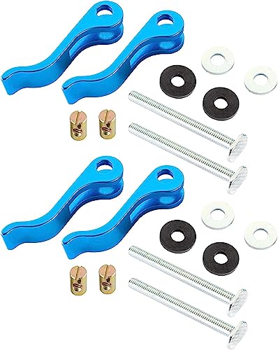 POWERTEC 71502 Aluminum Cam Clamp for Woodworking, 5/16β-18 Threaded Insert - 4PK