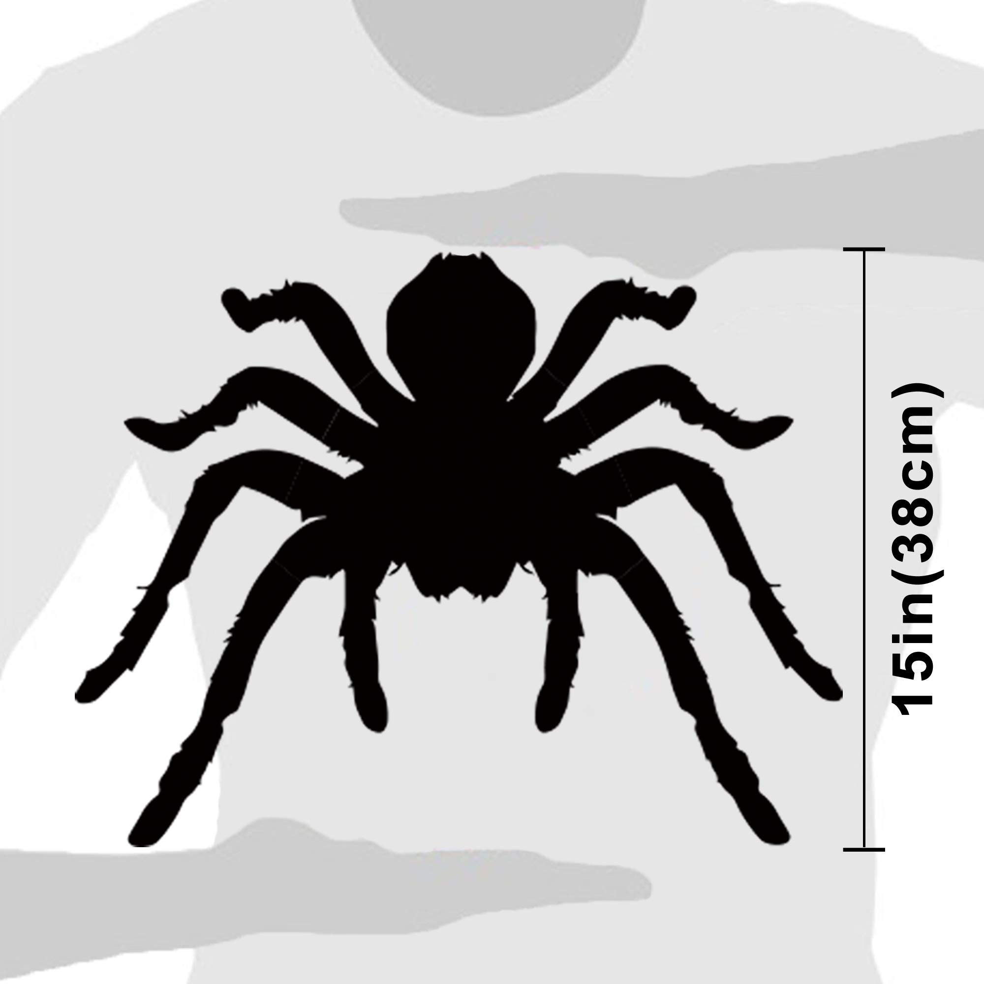 Ivenf Halloween Decorations, Extra Large Scary Spider Wall Decal Window Decor Party Supplies, 2 Sheet 51pcs