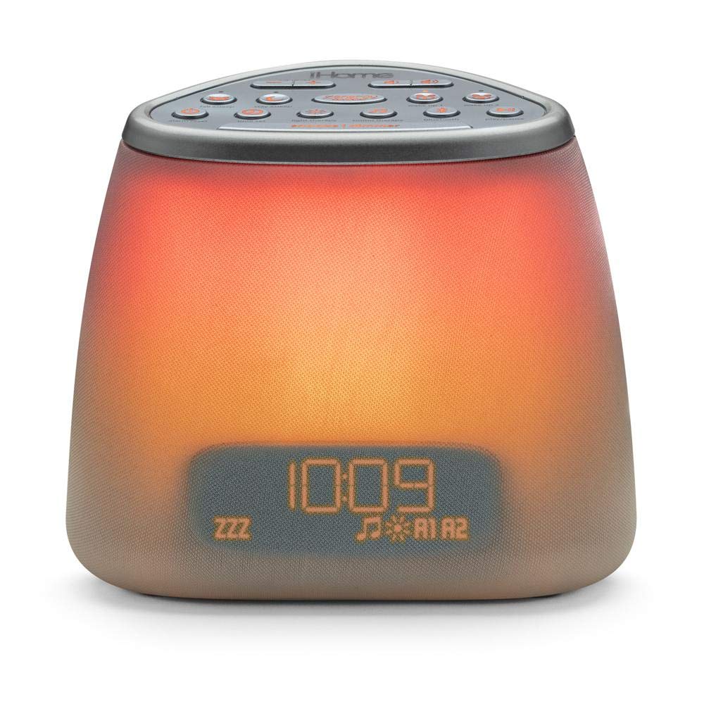 iHome Zenergy Dream Mini iZBT7 Bluetooth Bedside Sleep Therapy Machine, Anti-Anxiety, Stress Relief, Sound Therapy, Light Therapy, LED Color Blending, Bluetooth Speaker and Sleep Timer