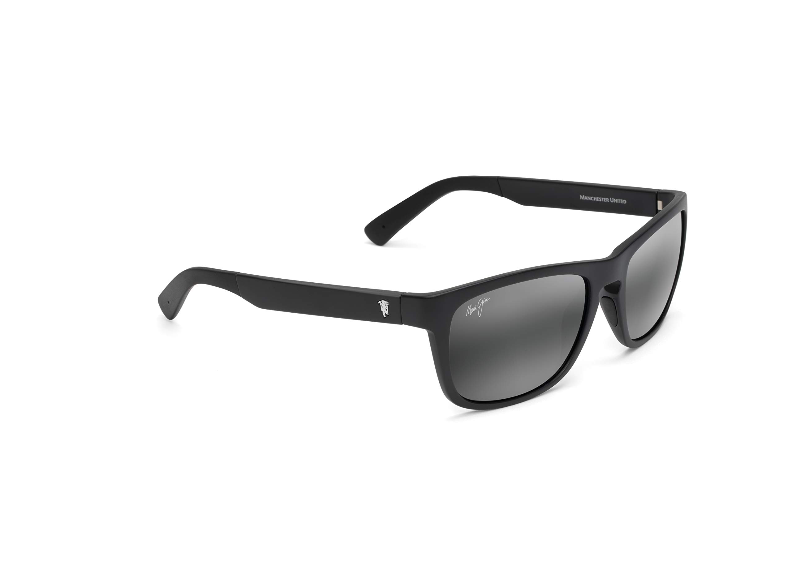 Maui Jim Men's and Women's South Swell Polarized Classic Sunglasses, Black Matte w/Black Rubber UTD/Neutral Grey, Medium