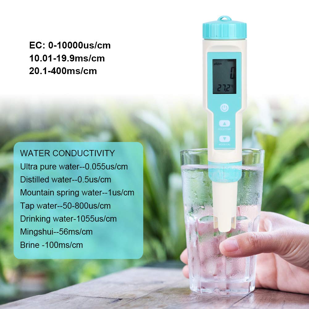Water Quality Tester PH TDS EC ORP Water Quality Monitor Tester For Swimming Pools Hydroponics Drinking Water Aquariums