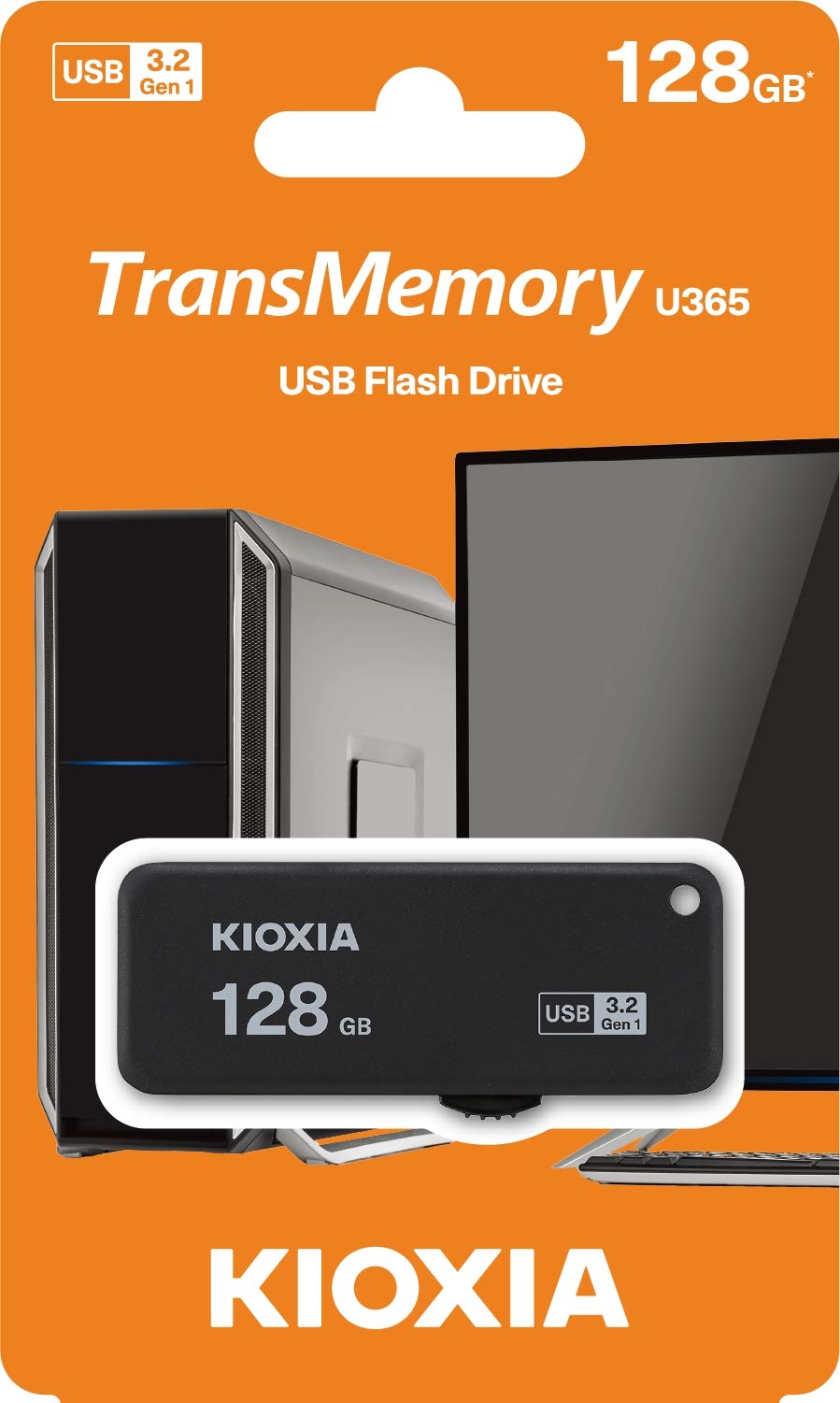 Kioxia U365 TransMemory 128GB USB3.2 Gen 1 R150 Flash Drive Portable Data Disk USB Stick Black LU365K128GG4
