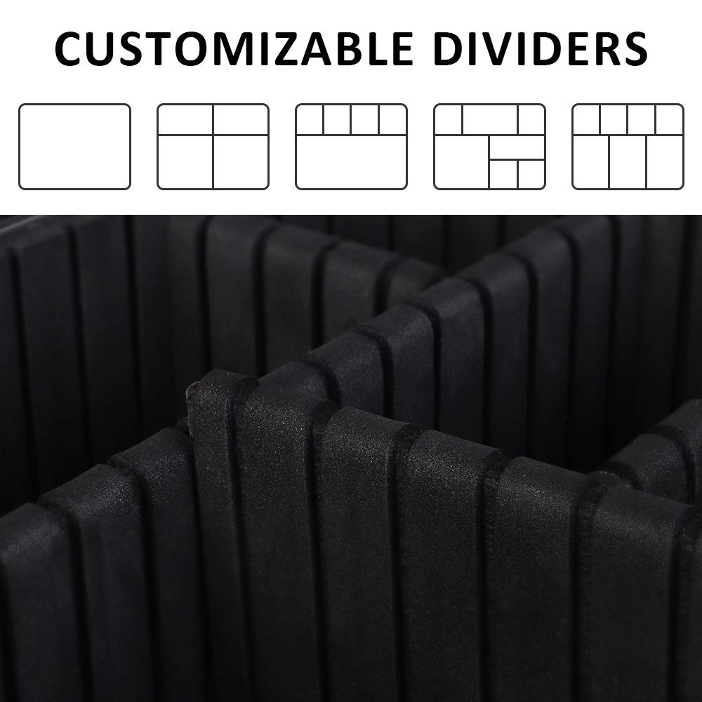 Kootek Travel Makeup Bag Portable Cosmetic Organizer Train Case with Adjustable Dividers for Cosmetics Makeup Brushes Toiletry Jewelry Digital Accessories