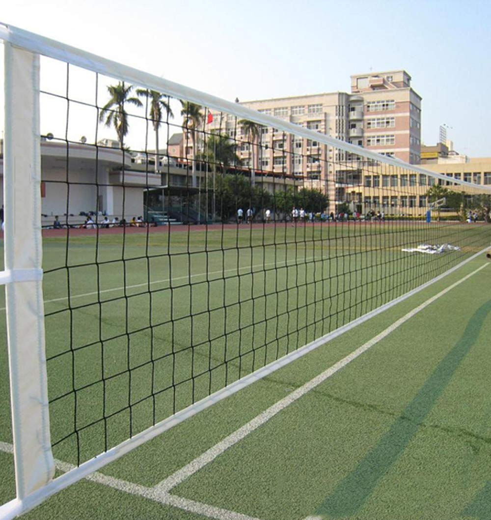 Large Portable Adjustable Volleyball Net Training Net Foldable Official Standard Size Indoor Outdoor Sports Equipment for Backyard Schoolyard Pool Beach Driveway