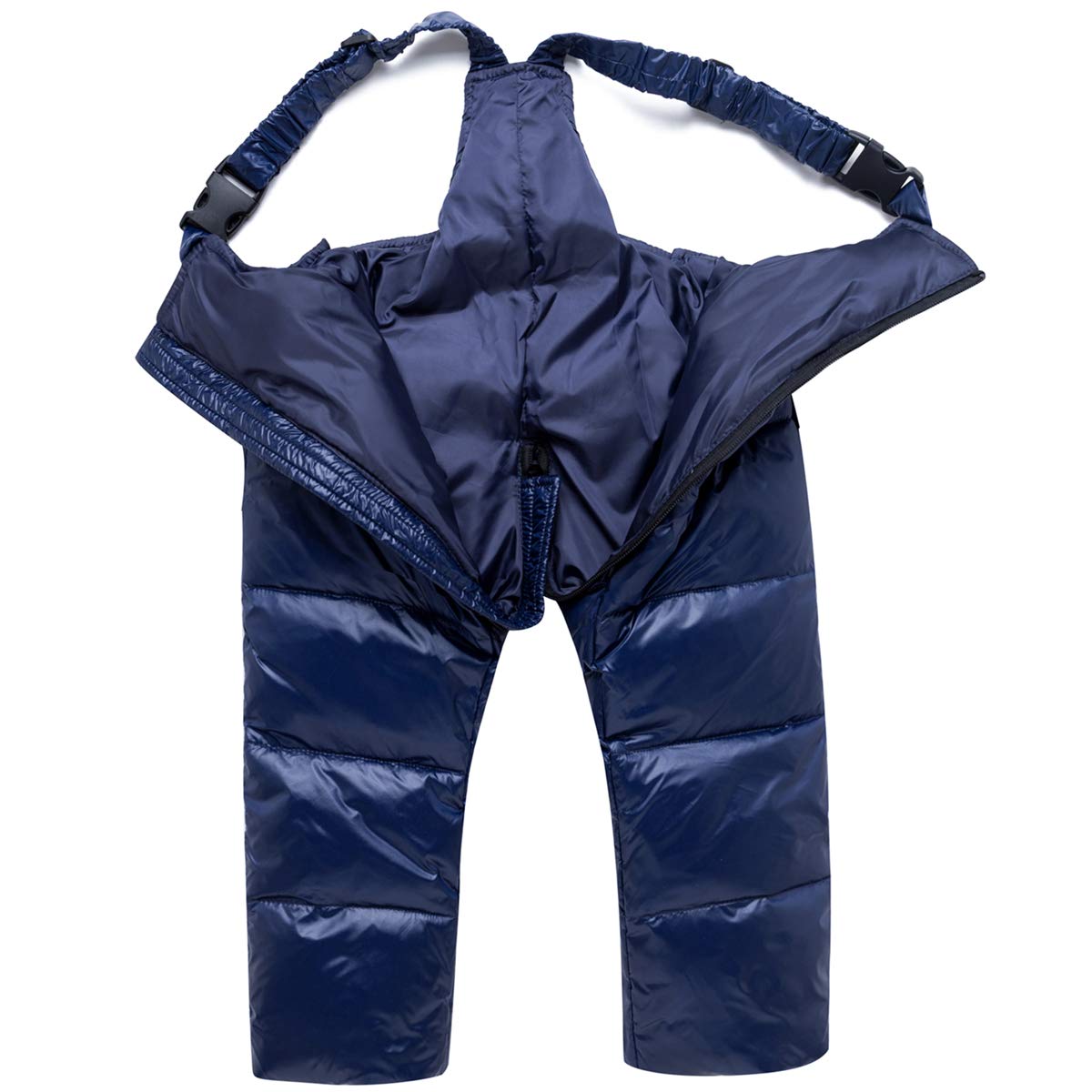 Kids Ski Suits 2-Piece Snowsuit Set Winter Hooded Puffer Jacket + Snow Bib Pants Ultralight Skisuit Set, Black 3-4 Years