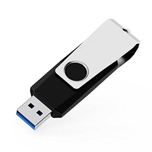 KOOTION 128GB USB 3.0 Flash Drive 128GB Thumb Drive 3.0 USB Drive Swivel Storage Pen Drive Memory Stick (128GB 3.0, Black-Single)