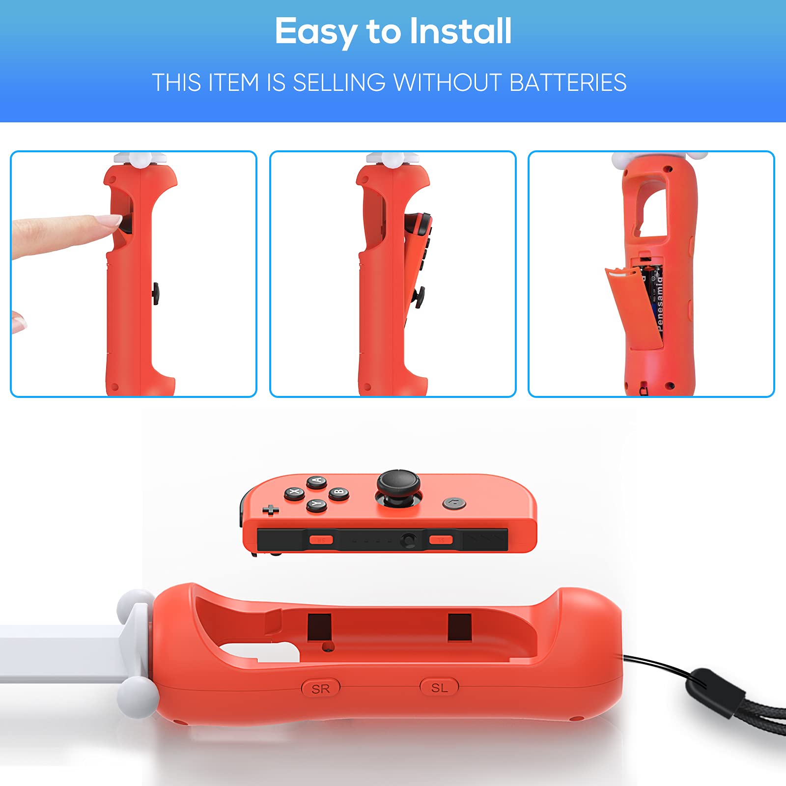 Lighted Game Sword for The Legend of Zelda: Skyward Sword for Nintendo Switch, LED Luminous Switch Handle Grip Controller Accessories with Adjustable Wrist Strap, for Joy-con Joy-pad(Right),1pack, Red