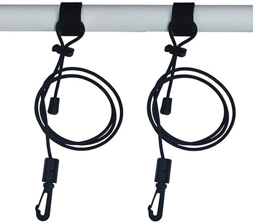 Kayak 2 pcs Canoe Rafting Fishing Rod Oars Elastic Lanyard Paddle Leash Cord
