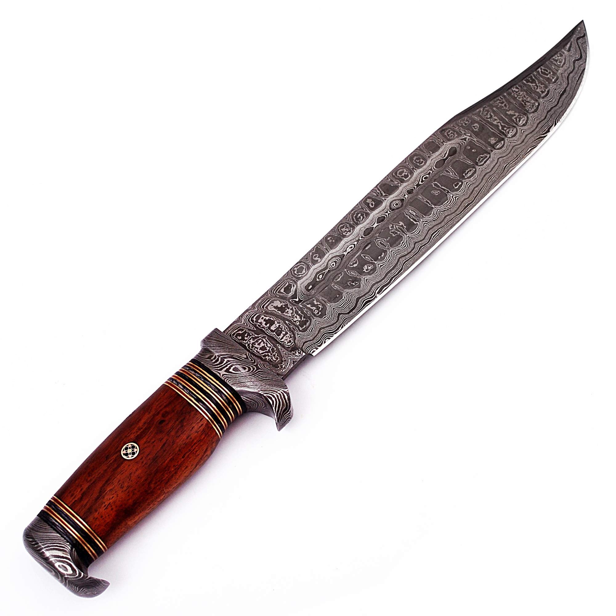 Hunt For Life Bayou Dweller Damascus Steel Sporting Hunting Knife