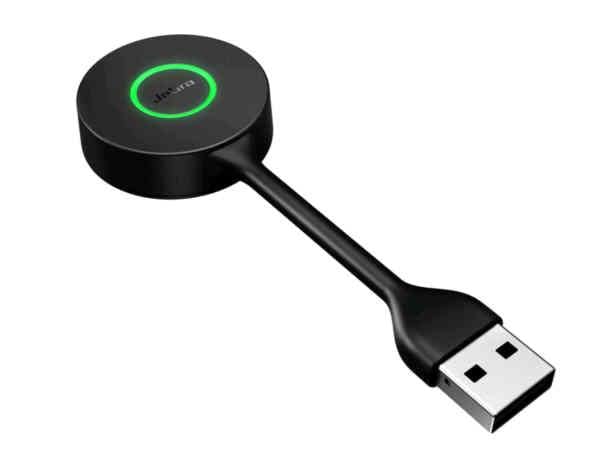 Jabra Link 400 USB-A DECT Adapter - Portable and Durable Dongle with Up to 150m of Secure Wireless Range for Selected Jabra Engage Wireless Headsets - MS Teams Variant - Black