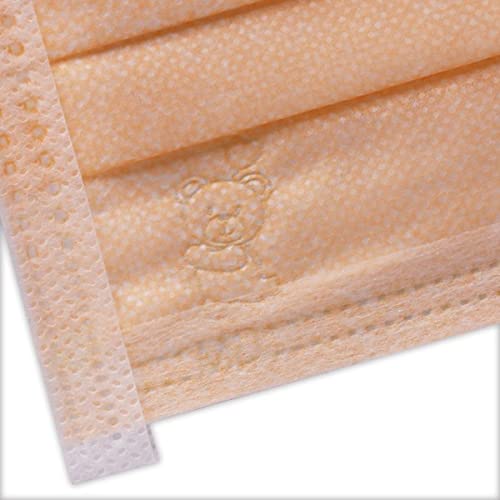 Made in Taiwan Rectron 3-Ply ASTM-1 Kids Disposable Face Mask 50 PC (5.7 Inches x 3.75 Inches, Orange)