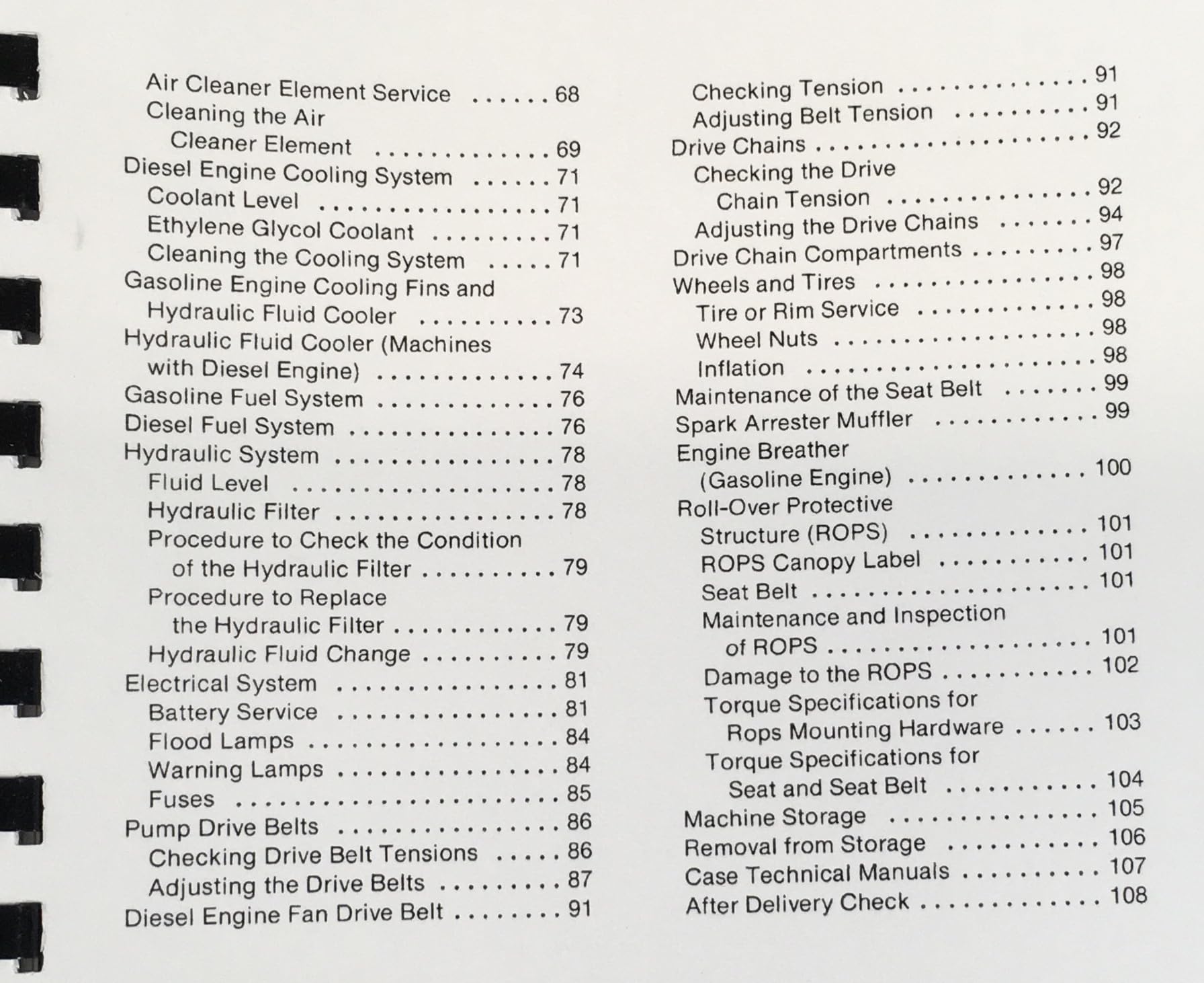 J I Case 1818 Uni-Loader Skid Steer Operators Owners Manual 9-11440 Controls