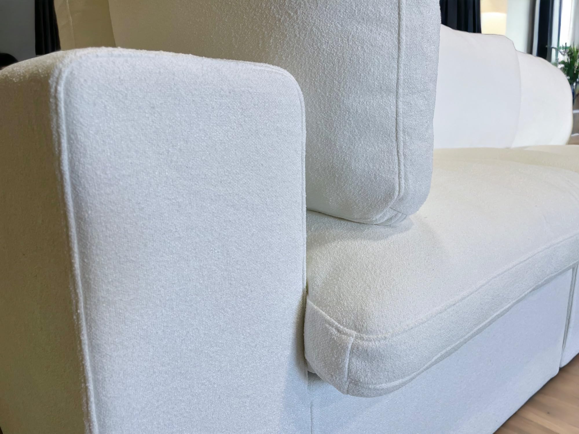 JACH Modern 3-Seater Modular Sectional Sofas for Living Room, Convertible Sofa Couch, Cushion Covers Removable, Free Combination Module Sectional Couch for Living Room Bedroom Apartment, (White)