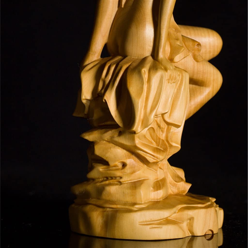 SLNFXC Car Decoration Boxwood Carving Crafts Decoration Solid Wood Carving Home Textiles